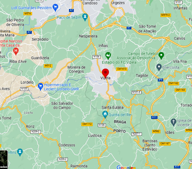 Vizela Mapa de Vizela Vinho Verde DOC Braga Portugal portal Top de ...